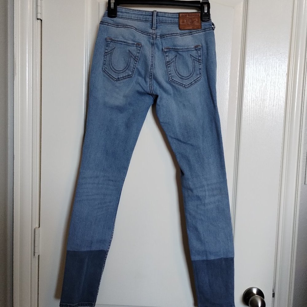 True Religion Jennie Curvy Skinny Shadow Hem Size 25 - Gem